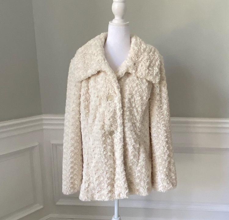 Alfani Coat Cream Color Petite M | eBay
